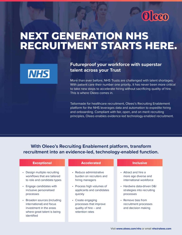 How Oleeo Can Support NHS Recruitment | Oleeo
