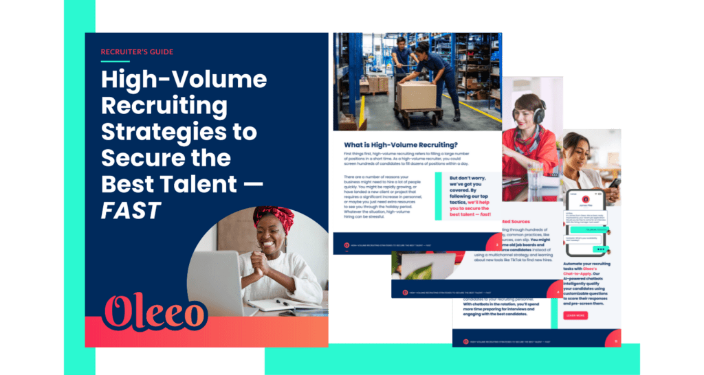 High-Volume Recruiting Strategies E-guide | Oleeo