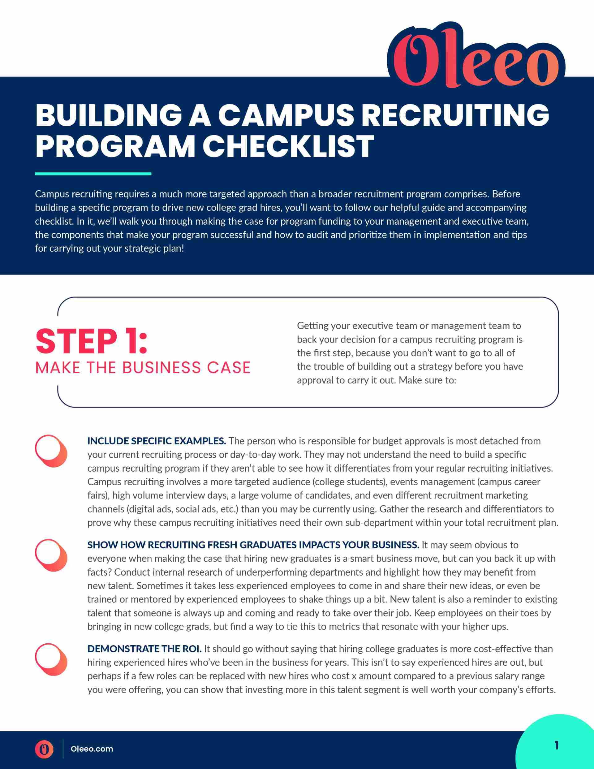 Building a Campus Recruiting Program Checklist